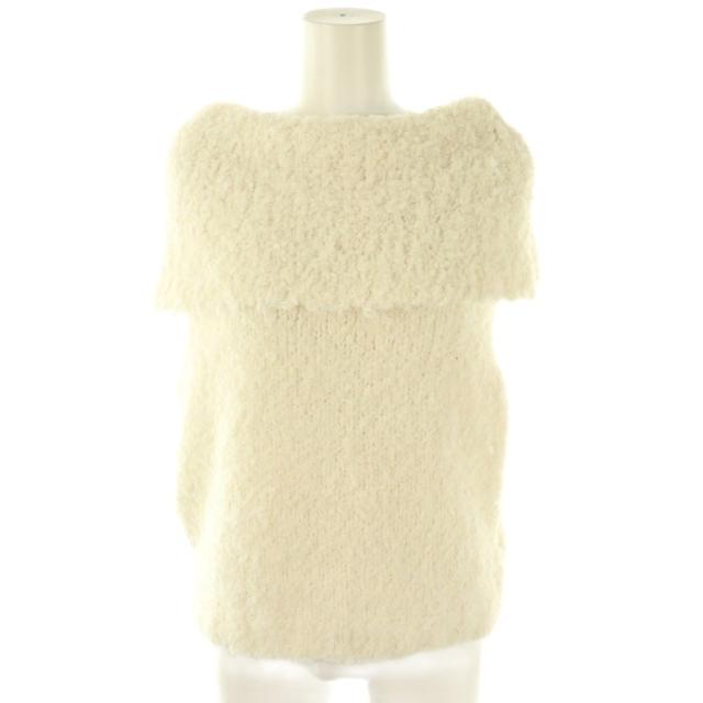 【中古】未使用品 メゾンドドルチェ maison de Dolce 25AW ニット プルオーバー F 白 オフショルダー  レディース