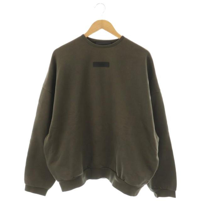 【中古】フィアオブゴッドエッセンシャルズ FEAR OF GOD ESSENTIALS ロゴクルーネックスウェット トレーナー L
