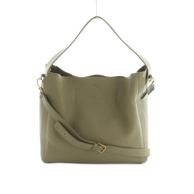 【中古】フルラ CAPRICCIO カプリッチョ 2WAY トートバッグ ショルダーバッグ レザー グレージュ 850926 レディース