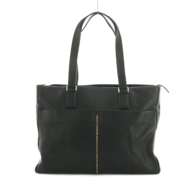 【中古】ポールスミス PAUL SMITH ビジネスバッグ トートバッグ レザー 黒 ブラック /MI ■OS メンズ