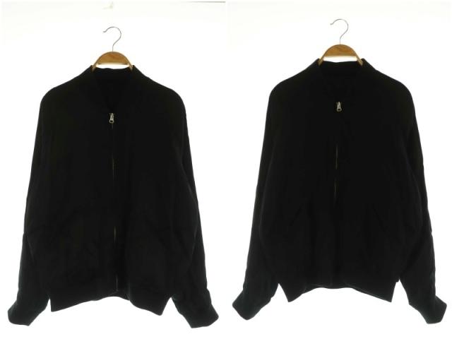 【中古】未使用品 セントオブ AP STUDIO New サテンブルゾン リバーシブル ジップアップ ブラック /DO ■OS