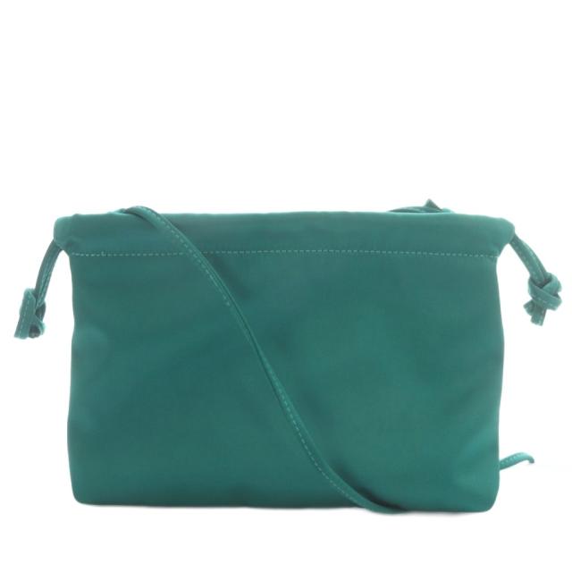 【中古】未使用品 セルリ CELERI ドゥーズィエムクラス取扱 25SS SATIN MINI POUCH サテンポーチ グリーン