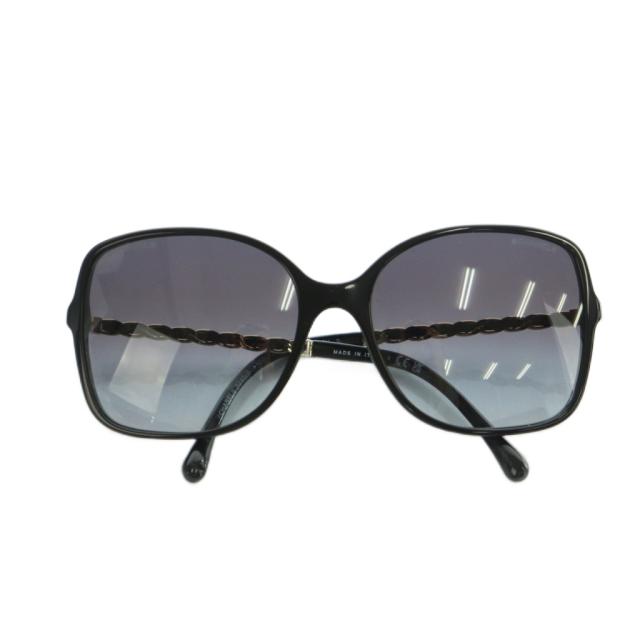 【中古】シャネル CHANEL サングラス 眼鏡 グラデーションレンズ 57□17-135 黒 ブラック 5210-Q ■OH レディース