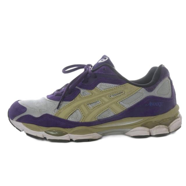 【中古】アシックス asics AWAKE NY GEL-NYC スニーカー ローカット US10 パープル シルバー色 1201A850-020 /YO7