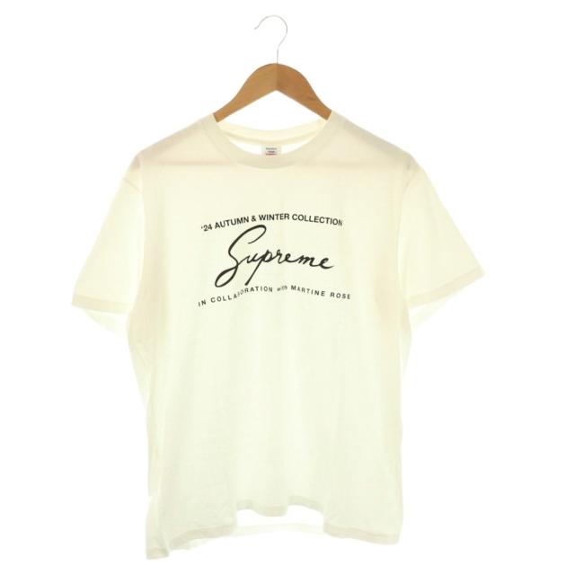 【中古】シュプリーム × マーティンローズ 24AW Martine Rose Tee Tシャツ カットソー M ホワイト ブラック /DO