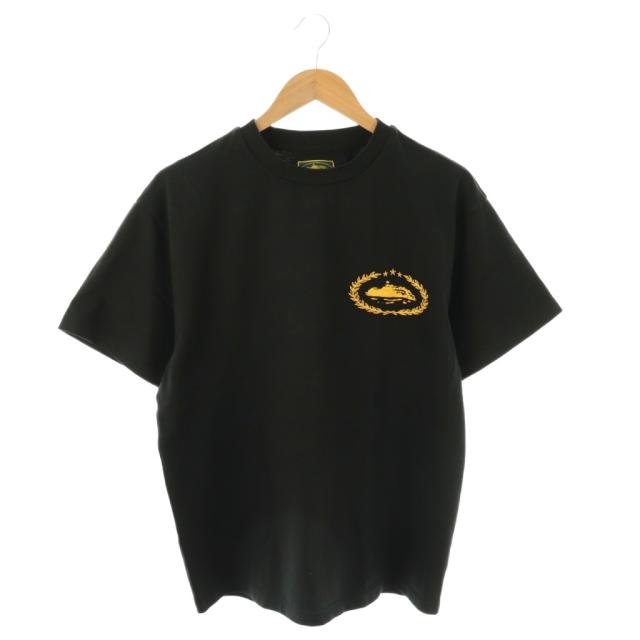 【中古】コーテイズ corteiz e Heavyweight Tee プリント Tシャツ カットソー 半袖 M 黒 ブラック