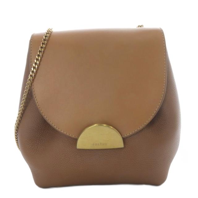 【中古】ポレーヌ POLENE Numero Un Mini チェーン ショルダーバッグ ワンショルダー 斜め掛け レザー ブラウン