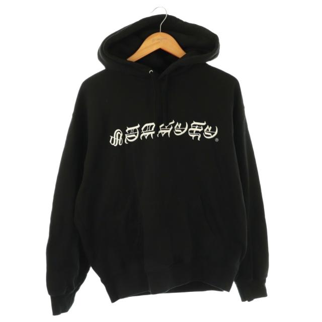 【中古】シュプリーム SUPREME 25SS Blackletter Hooded Sweatshirt フーディー パーカー スウェット M ブラック