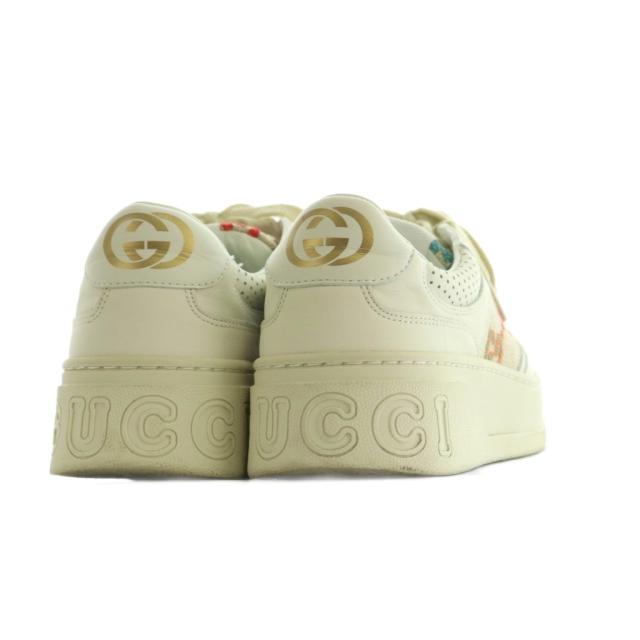 【中古】グッチ GUCCI GGエンブロイダリー スニーカー シューズ 38 25.0cm マルチカラー 670408 /MI ■OS レディース