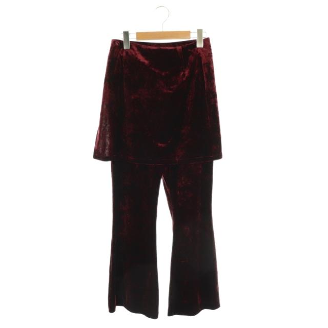 【中古】アメリ AMERI 24AW CRASH VELOUR WRAP SKIRT WITH PANTS ラップスカート フレアパンツ レイヤード