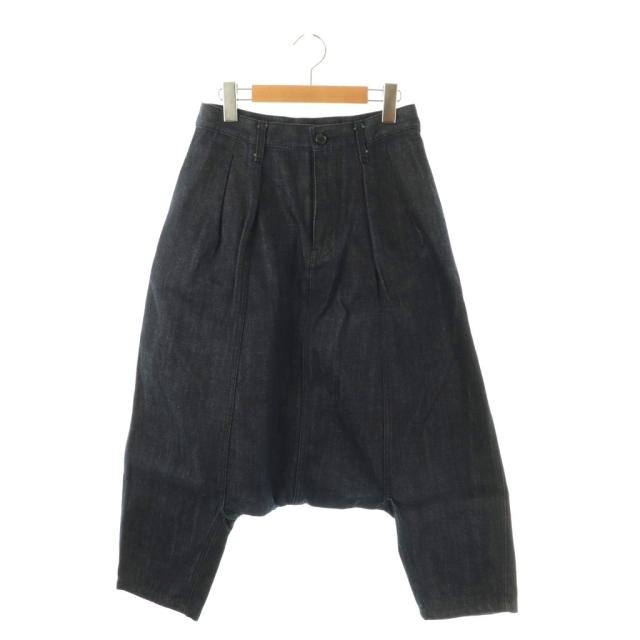 【中古】トリココムデギャルソン tricot COMME des GARCONS AD2015 2タックデニムサルエルパンツ タック S ネイビー