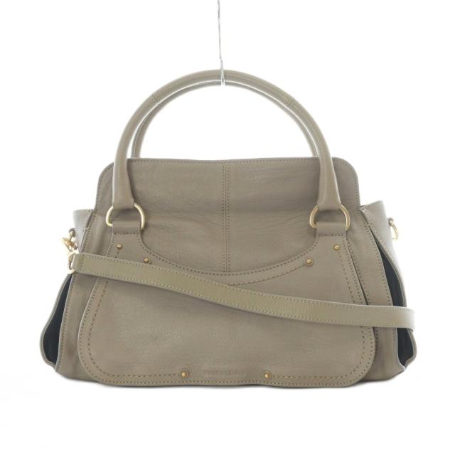 【中古】シーバイクロエ SEE BY CHLOE MIYA 2WAYバッグ ショルダーバッグ ハンド グレージュ /RI ■OS レディース