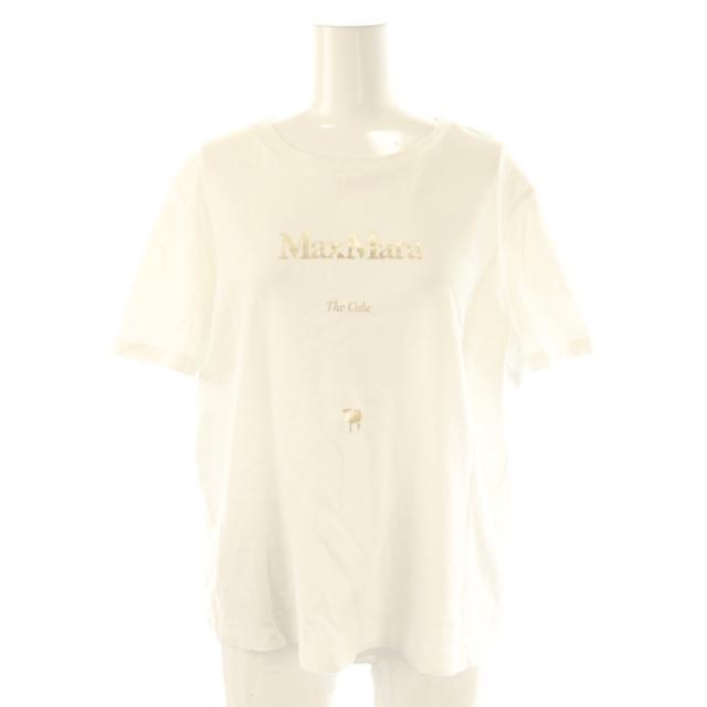 【中古】Sマックスマーラ 'S Max Mara 24SS The Cube ロゴプリント クルーネックTシャツ カットソー 半袖 L ホワイト