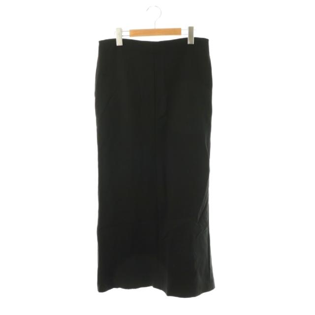 【中古】エーピーストゥディオ AP STUDIO 25SS フラップテールストレッチスカート ロング タイト 40 ブラック /HK