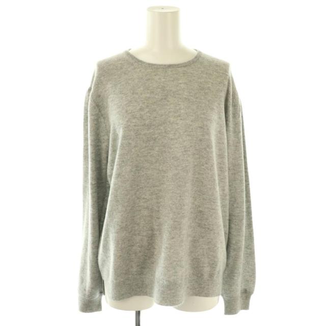 【中古】ドゥロワー WINTER1 14Gショルダーギャザークルーニット セーター カシミヤ 2 グレー /ES ■OS レディース