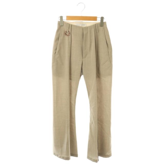 【中古】ヨウヘイオオノ YOHEI OHNO ウールフレアトラウザーパンツ 34 グレージュ /CX ■OS ■SH レディース