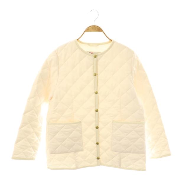 【中古】トラディショナルウェザーウェア 23AW ARKLEY EX SLOBE別注 ジャケット キルティング 36 オフホワイト