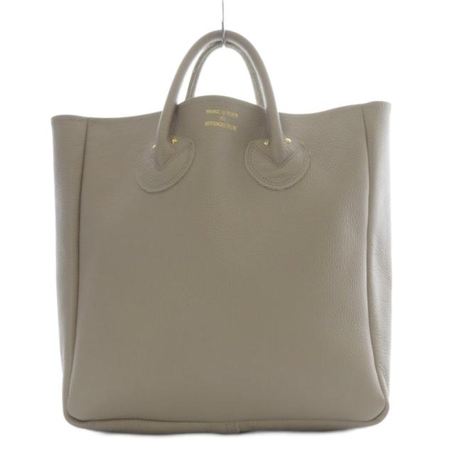 【中古】ヤングアンドオルセン YOUNG & OLSEN エンボスレザー トートバッグ M ハンドバッグ ベージュ /YO10
