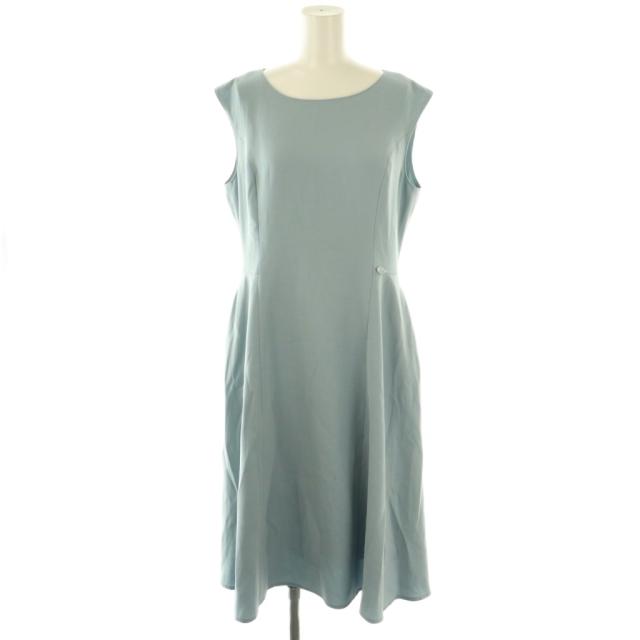 【中古】ルネ Rene 23年 ノースリーブフレアワンピース ロング 38 ライトブルー 5316160 /DO ■OS レディース