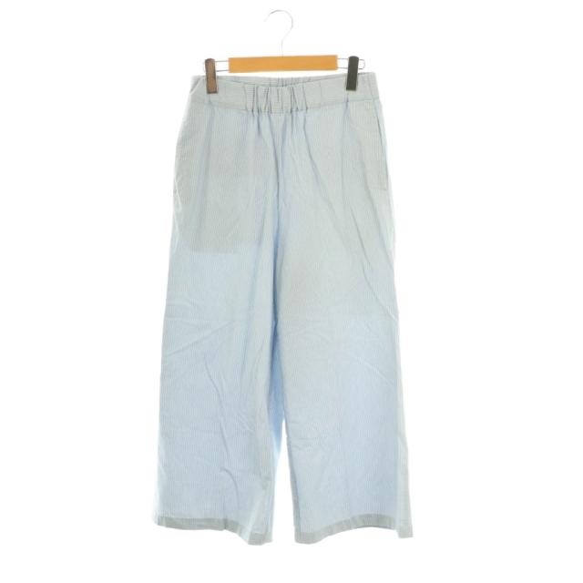 【中古】ドゥーズィエムクラス DEUXIEME CLASSE Ambience PANTS ワイドパンツ ピンストライプ ライトブルー