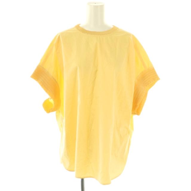 【中古】ドゥロワー Drawer Shirring sleeve blouse ブラウス 半袖 イエロー /ES ■OS レディース