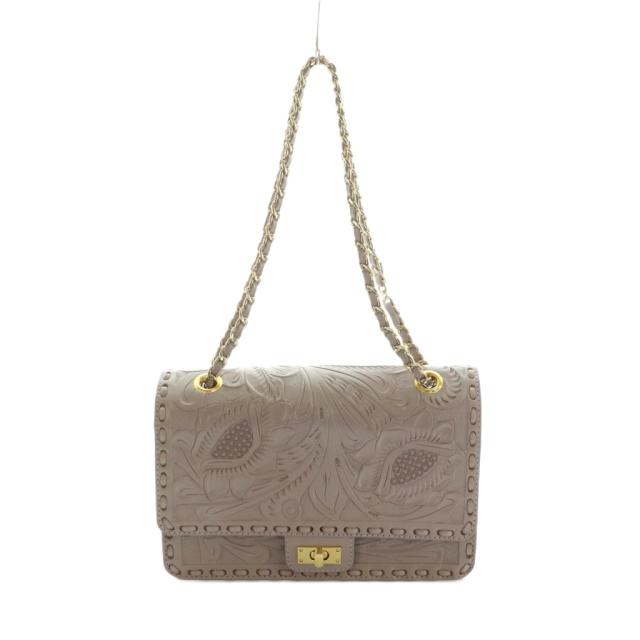 【中古】カービングトライブス CarvingChainBAG チェーンバッグ ハンドバッグ フラップ ライトパープル レディース