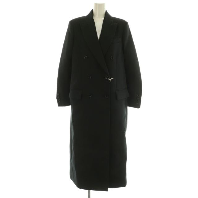 【中古】グッチ GUCCI 24AW 781320 ウール ダブルブレスト ロングコート アウター チェスター 38 グレー