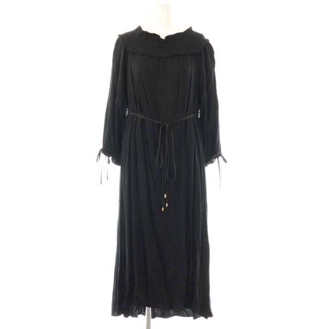 【中古】ティビ tibi ドット ワンピース プリーツ 2 ブラック /CX ■OS レディース