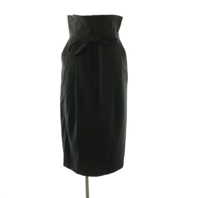 【中古】未使用品 ハイク HYKE 24SS WEATHER HIGHT-WAISTED SKIRT スカート タイト ハイウエスト 2 ブラック 14147