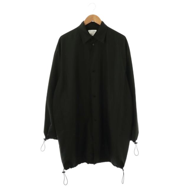 【中古】ボッテガヴェネタ BOTTEGA VENETA 629336 vkt00 テクニカルオーバーサイズシャツコート 薄手 46 黒