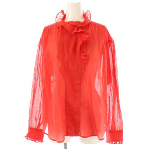 【中古】イザベル マラン エトワール 近年モデル Pamias トップス シャツ フリル 長袖 34 レッド