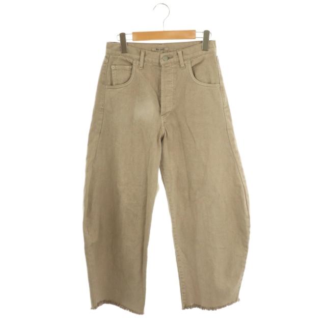 【中古】ウィムガゼット Whim Gazette 24SS ピグメントダイカーブパンツ テーパード カットオフ 36 ベージュ
