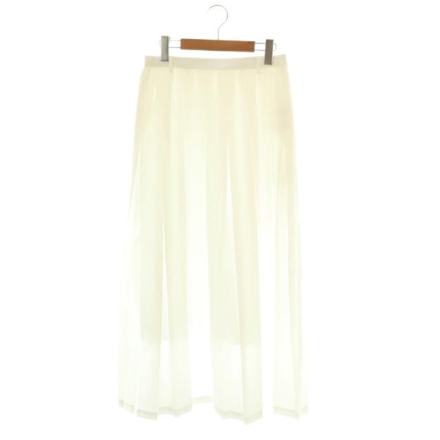 【中古】未使用品 ガリャルダガランテ GALLARDAGALANTE 25SS プリーツスカート マキシ ロング F 白 ホワイト