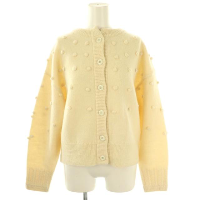 【中古】イエナ IENA sese ポンポンカーディガン ニット 38 アイボリー /ES ■OS レディース