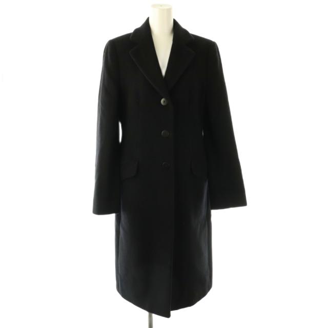 【中古】アルマーニ コレツィオーニ ARMANI COLLEZIONI ウール ロングコート アウター 40 ブラック /HK ■OS