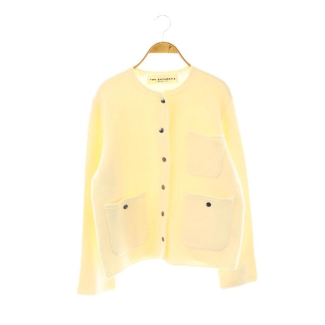 【中古】シンゾーン Shinzone 24SMSJK02 KNIT JACKET ニットジャケット ノーカラー FO アイボリー