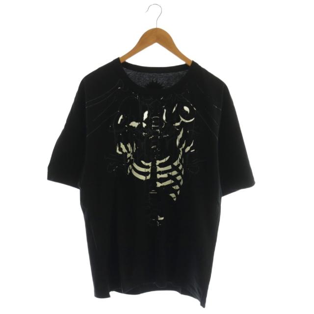 【中古】グラウンドワイ ヨウジヤマモト CHAINSAW MAN Curse Devil Cotton T-shirt  Tシャツ カットソー 半袖 3 黒