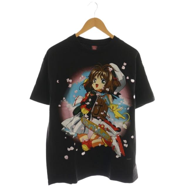 【中古】ギークス ルール GEEKS RULE SILKSCREEN PRINTING T SHIRT Tシャツ ×CARDCAPTOR SAKURA カットソー L 黒