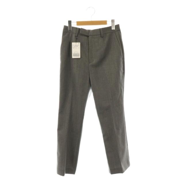 【中古】未使用品 コルピエロ 24SS WOOL GABARDINE TIGHT FLARE パンツ ジッパーフライ ウール 36 グレー /DO