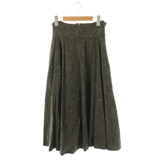 【中古】ワイズ Y's ヨウジヤマモト ベルトフレアスカート ロング ブラック ベージュ YB-S07-023 /HK ■OS ■SH