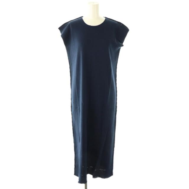 【中古】エイポックエイブルイッセイミヤケ ワンピース ロング ノースリーブ 1 ネイビー AT31KH421