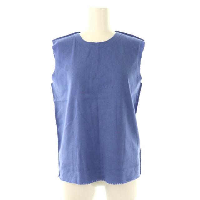 【中古】エイポックエイブルイッセイミヤケ ノースリーブニット カットソー 1 ブルー AT21KK416
