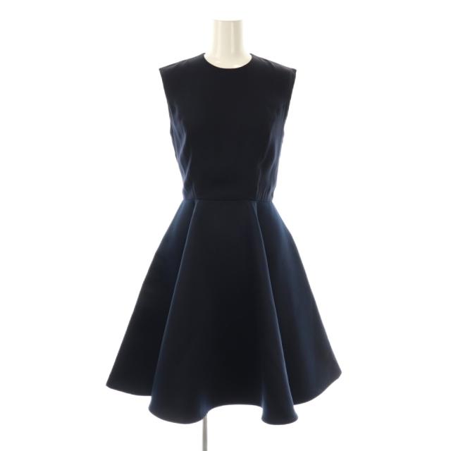 【中古】ヨーコチャン YOKO CHAN ワンピース ミニ ノースリーブ 36 紺 ネイビー /AT ■OS ■SH レディース