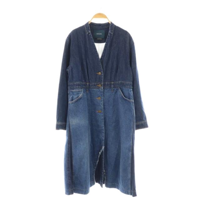 【中古】リン WRINN デニムコートリメイク ノーカラー 38 インディゴ 12221-01001 /CX ■OS ■SH レディース