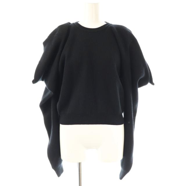 【中古】マイラン MYLAN Wool Cashmere Knit Open Shoulder Top ニット セーター プルオーバー F ブラック