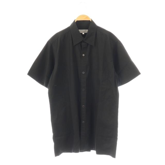 【中古】ヨウジヤマモトプールオム POUR HOMME HG-Y62-057 22SS バックボタンシャツ 半袖 2 ブラック /ES メンズ