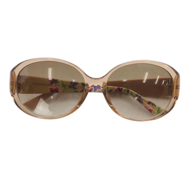 【中古】サルヴァトーレフェラガモ Salvatore Ferragamo 25SS サングラス ガンチーニ  57□16-135 ブラウン SF683SAN