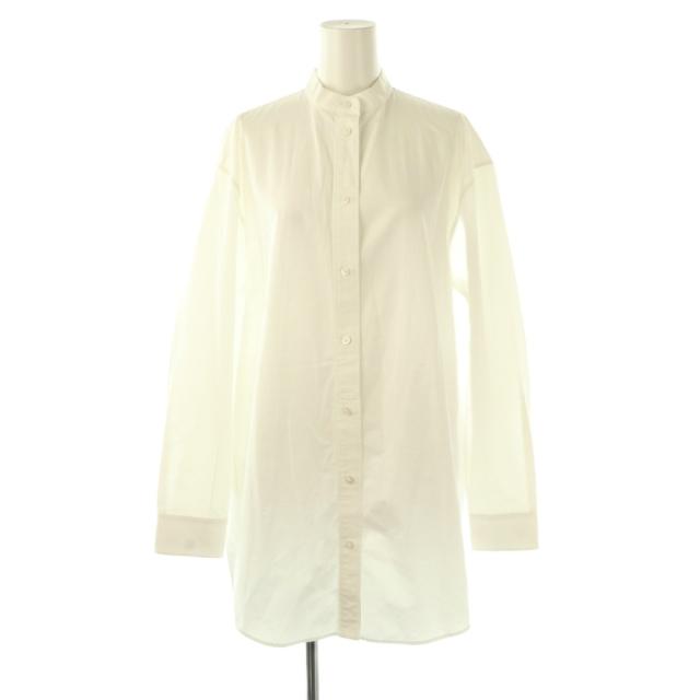 【中古】ジルサンダー JIL SANDER wednesday シャツ バンドカラー 長袖 34 ホワイト /HK ■OS レディース