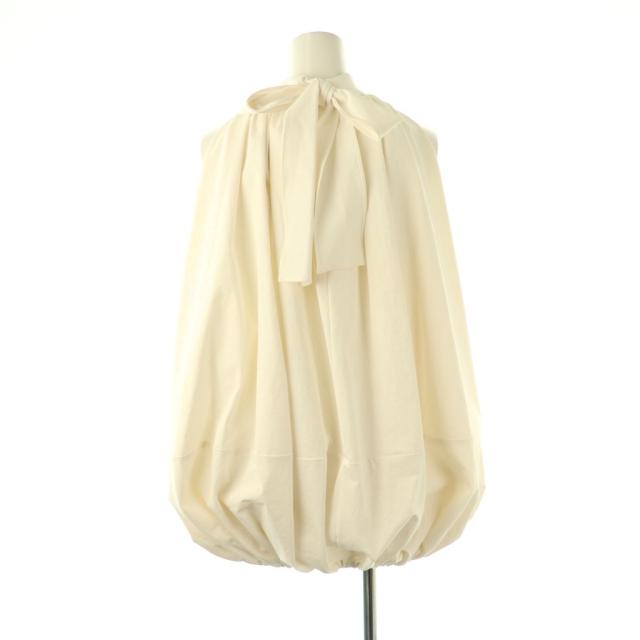 【中古】シーニュ Cygne Pauline バルーントップス ブラウス ノースリーブ F オフホワイト /ES ■OS レディース