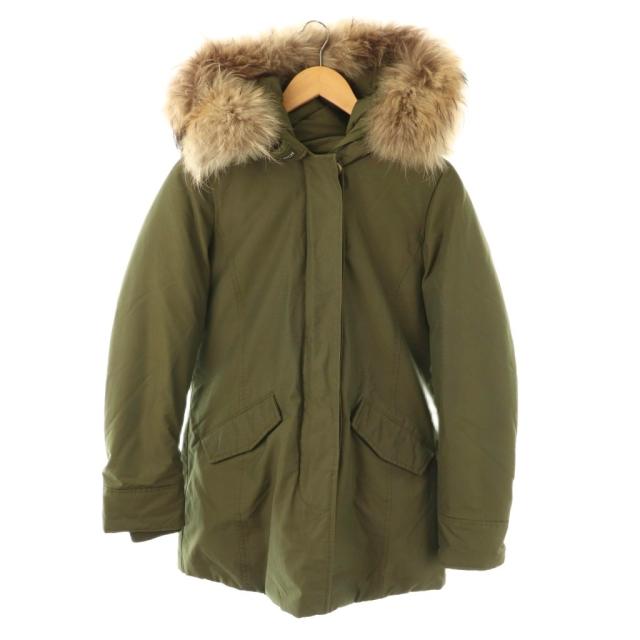 【中古】ウールリッチ WOOLRICH WWCPS2762 アークティックパーカー ダウンコート フード XS カーキ /ES ■OS ■SH
